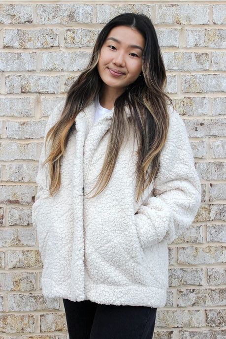 Candie Diamond Sherpa Jacket w/ Full Zip – Wildflower